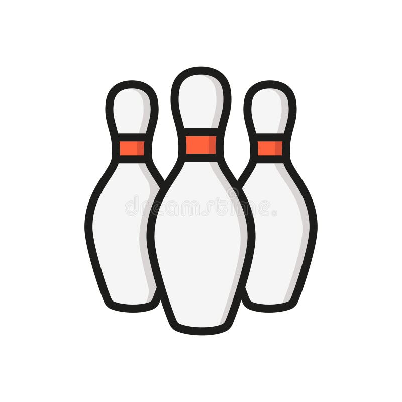 Bowling Pin Icon Vector Basic Design Simple and Modern Stock Vector ...