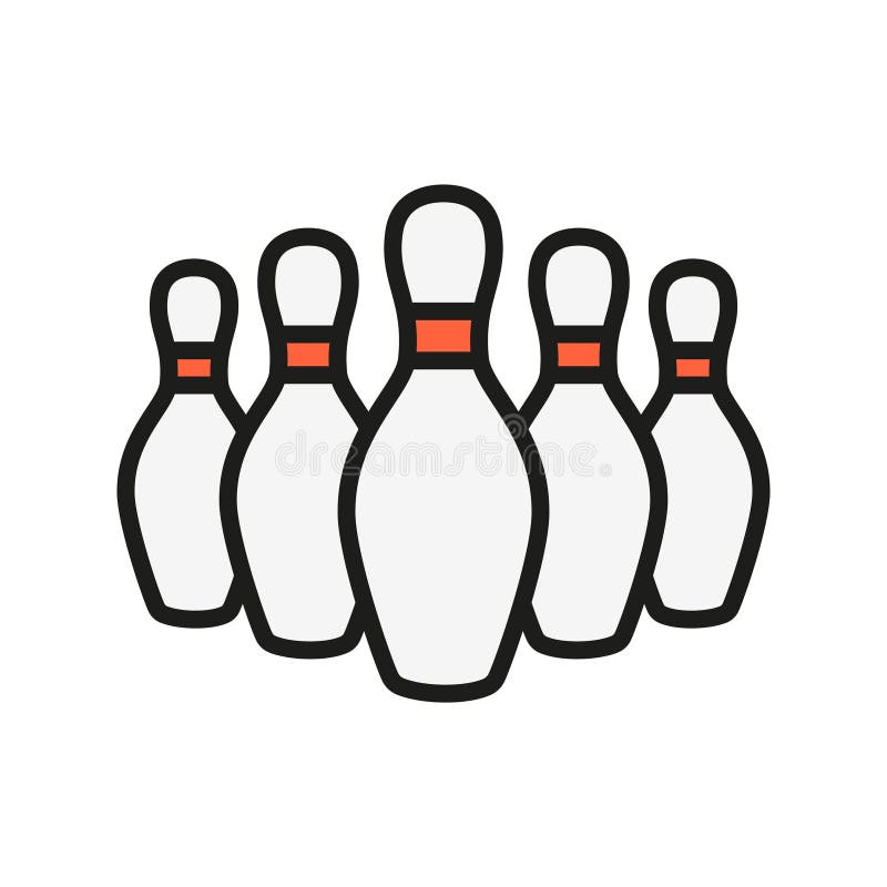 Bowling Pin Icon Vector Basic Design Simple and Modern Stock Vector - Illustration of hobby ...