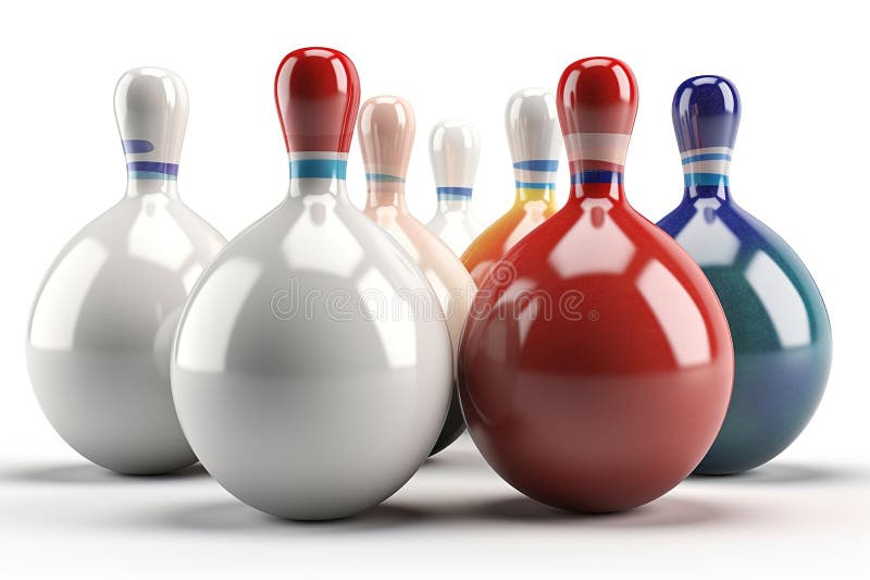 Bowling Pin Isolated on White Background. Generated by AI Stock ...