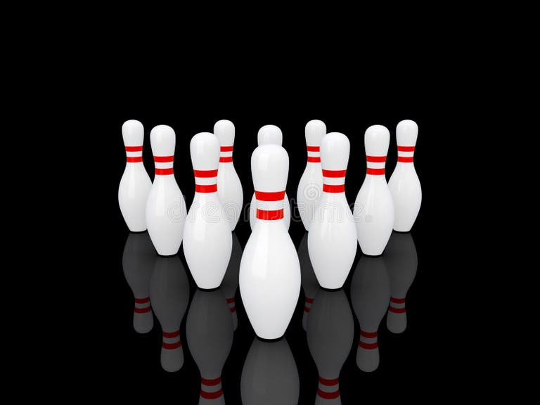 Bowling pins. stock illustration. Illustration of equipment - 12627140