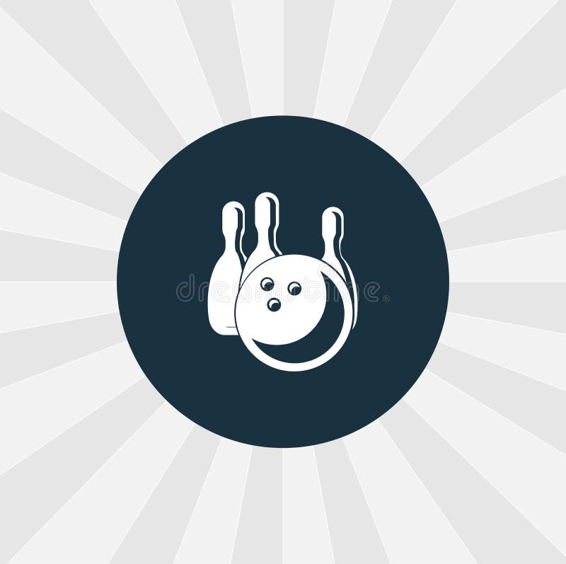 Bowling Pins with Ball Isolated Icon. Sport Design Element Stock Vector ...