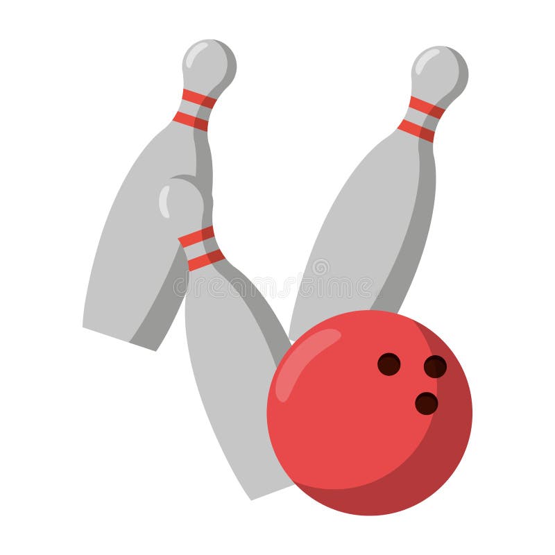 Bowling Pins and Ball Sport Cartoon Stock Vector - Illustration of ...