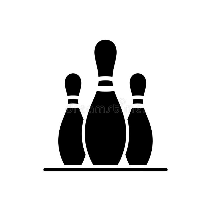 Bowling pins Icon stock vector. Illustration of pins - 296706870