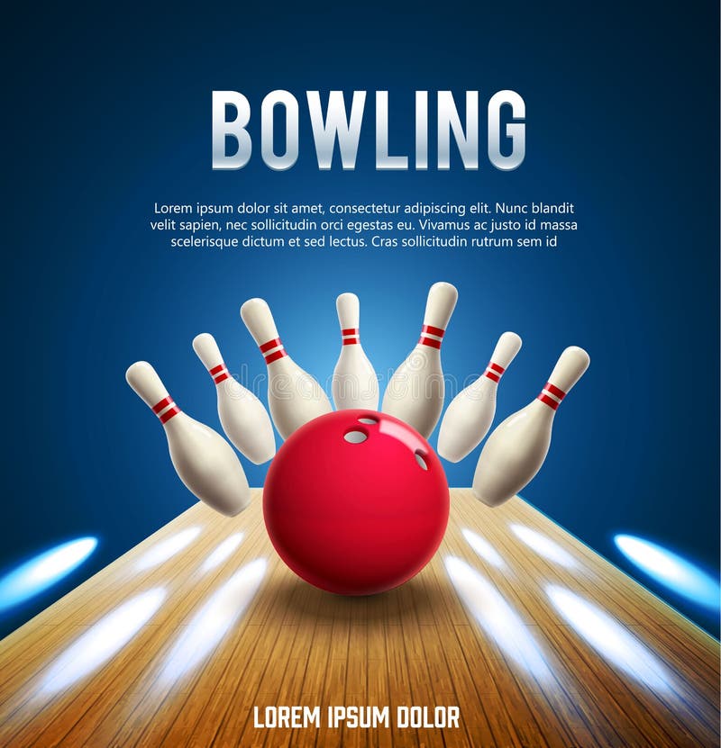 Bowling Realistic Theme Eps 10 Stock Vector - Illustration of hobby ...