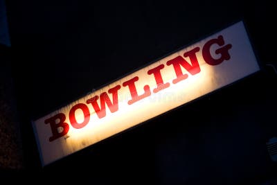Bowling sign stock photo. Image of bowling, sign, small - 4148728