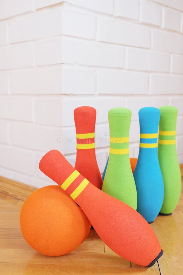 Bowling soft colorful pins stock image. Image of black - 53400043