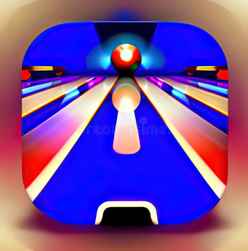 Bowling Software App Icon. Generative AI. Stock Illustration ...