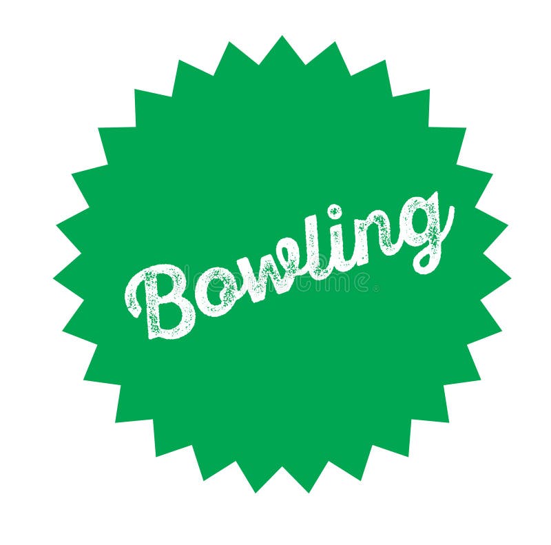 Bowling stamp on white stock vector. Illustration of american - 124337137