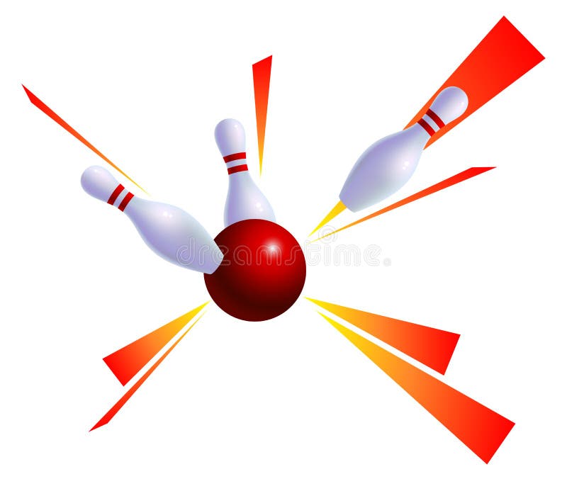 Bowling Strike stock vector. Illustration of skittles - 63610396
