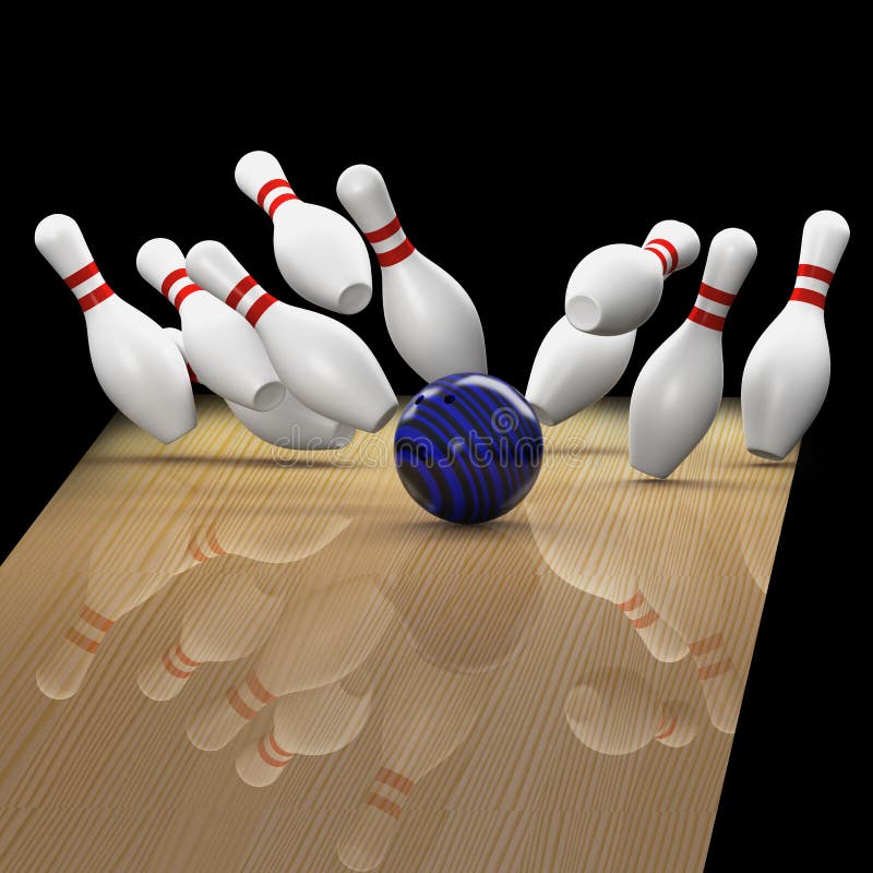 Bowling Strike stock vector. Illustration of object, speed - 38707400