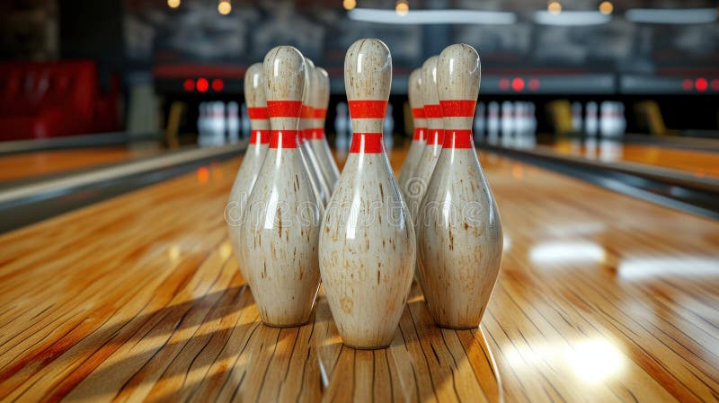 Bowling Strike Hit with Fire Explosion. Concept of Success and Win ...