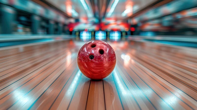 Bowling Strike Hit with Fire Explosion. Concept of Success and Win ...