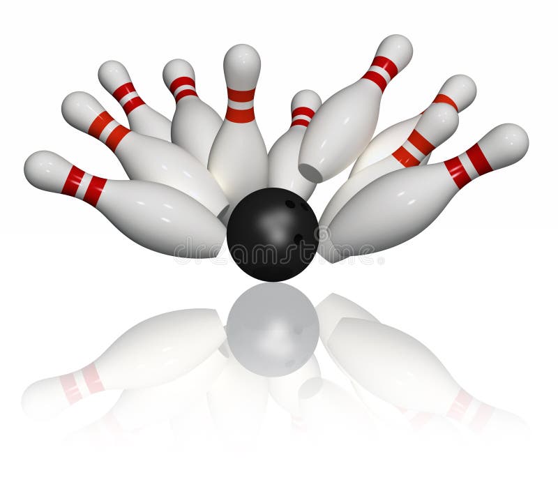 Bowling Strike - Isolated stock illustration. Illustration of accuracy ...
