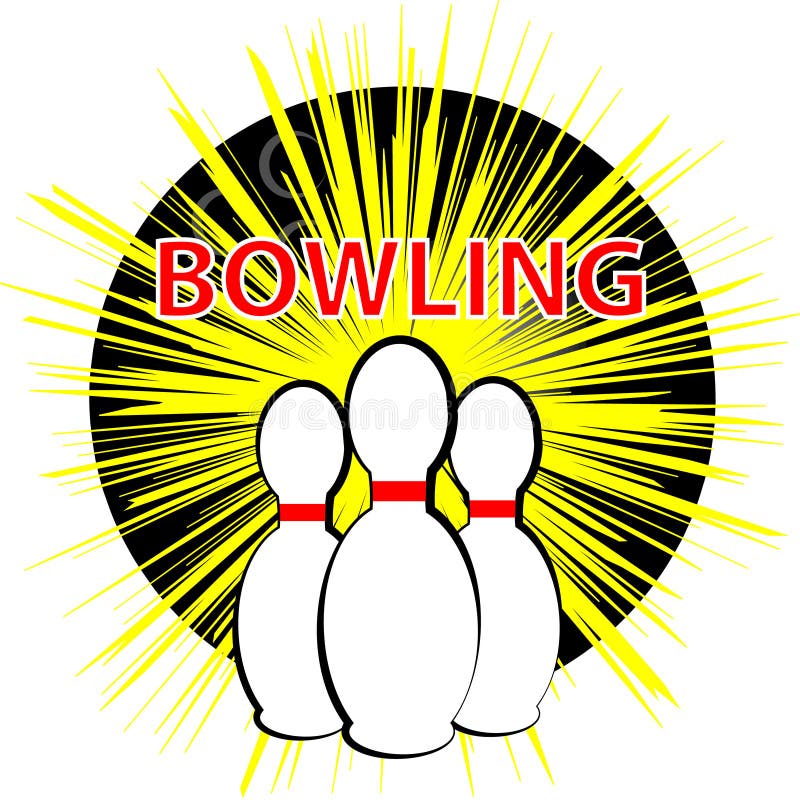 Bowling Symbol Isolated on White Background. Vector Illustration. Stock ...