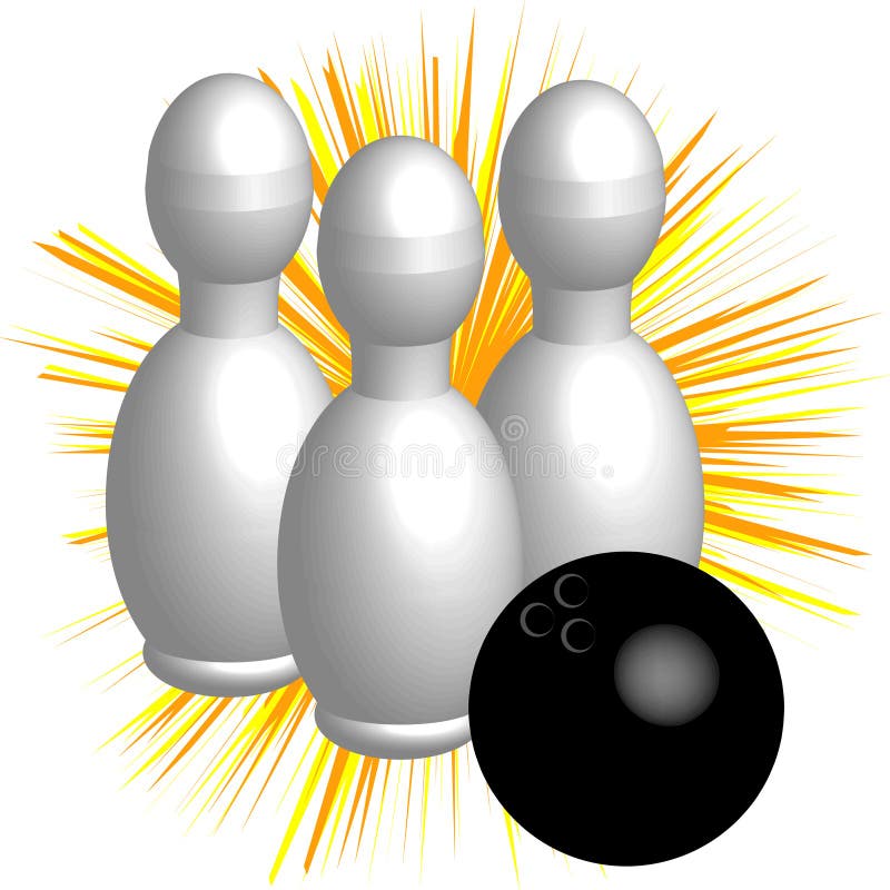 Bowling Symbol Isolated on White Background. Vector Illustration. Stock ...