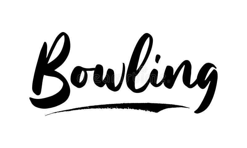 Bowling Typography Lettering Text Vector Design Quote Stock Vector ...