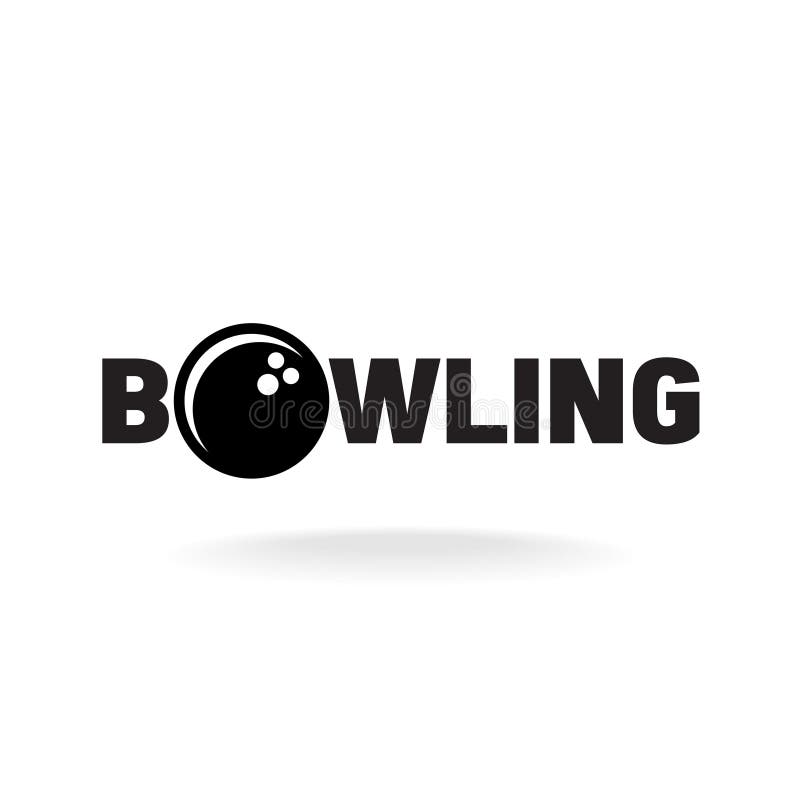 Bowling Word Logo with Ball in O Letter Place. Stock Vector ...