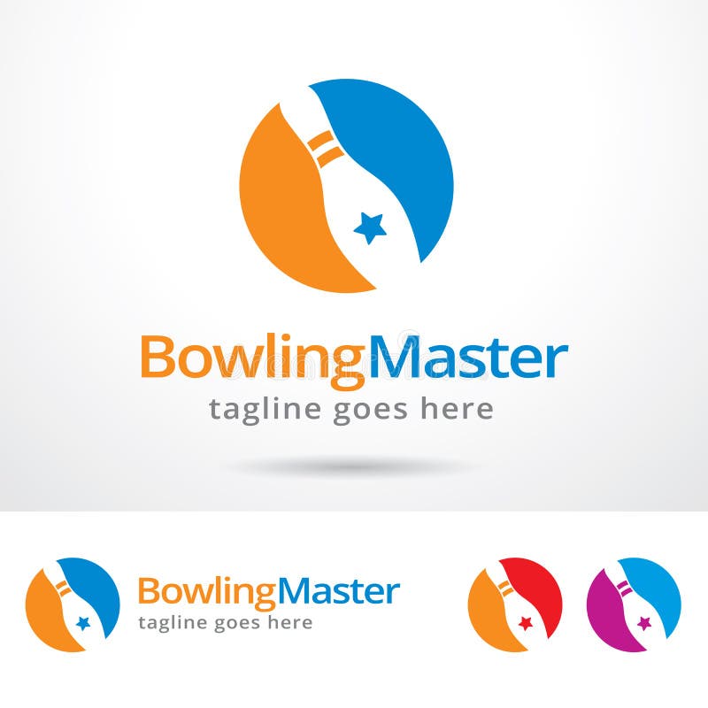 Bowlingspiel Logo Template Design Vector Vektor Abbildung ...