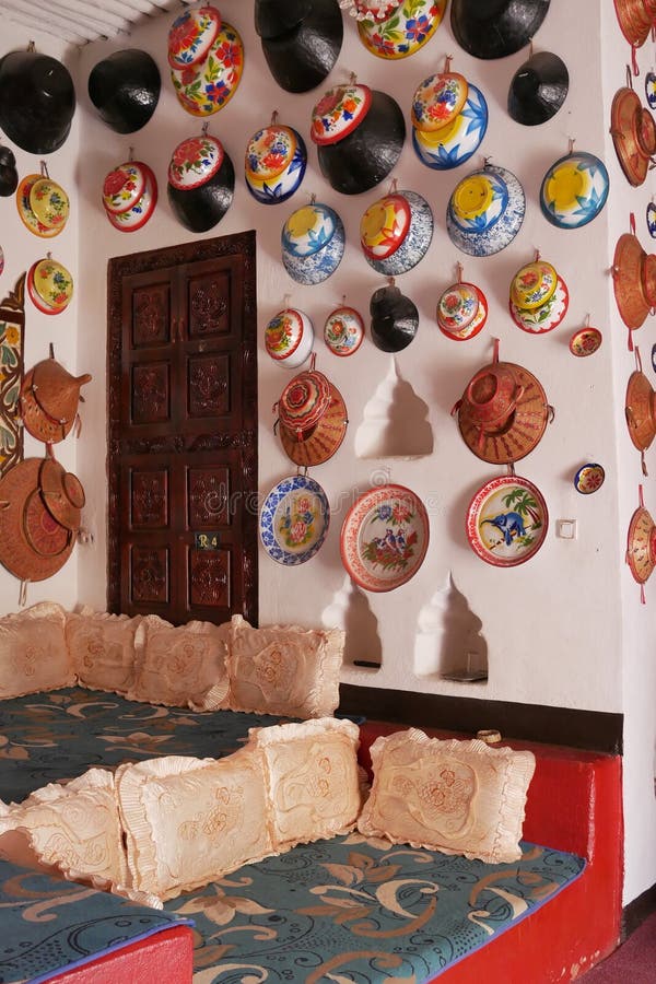 Bowls and Baskets on the Wall of a Traditional Harari Home Stock Image ...