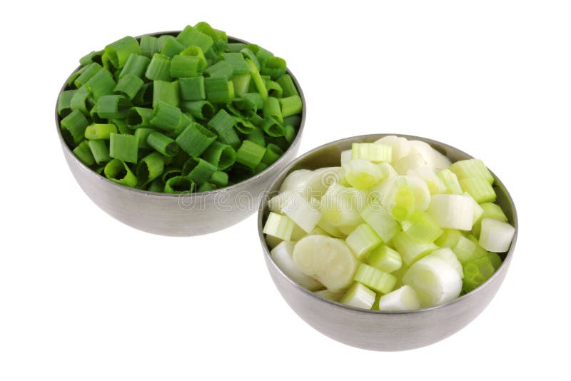 Chopped Spring Onion in Bowl Stock Image - Image of herb, white: 35788795