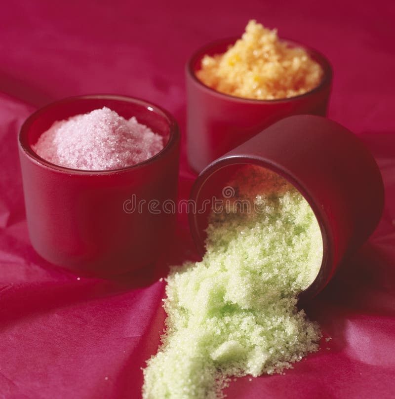 Bowls of Different Colored Sugar Stock Image - Image of ingredient ...