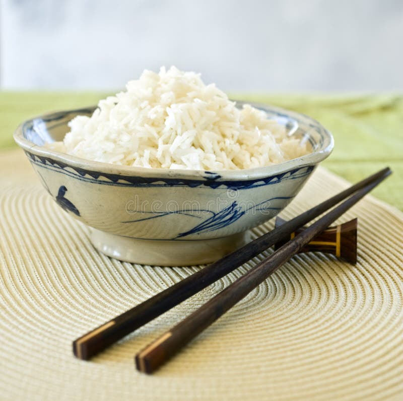 Two bowls of rice stock image. Image of boiled, china - 6975715