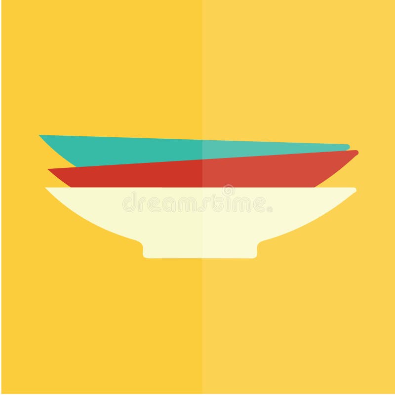 Bowls. Vector Illustration Decorative Design Stock Vector ...