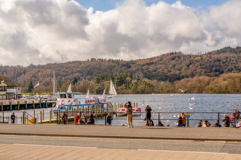 Bowness on Windermere Lake Shore English Lake District Editorial Image ...