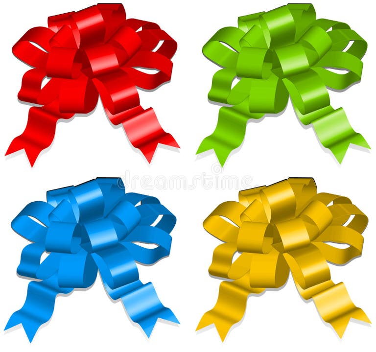 Different Color Bows Stock Illustrations – 862 Different Color Bows ...