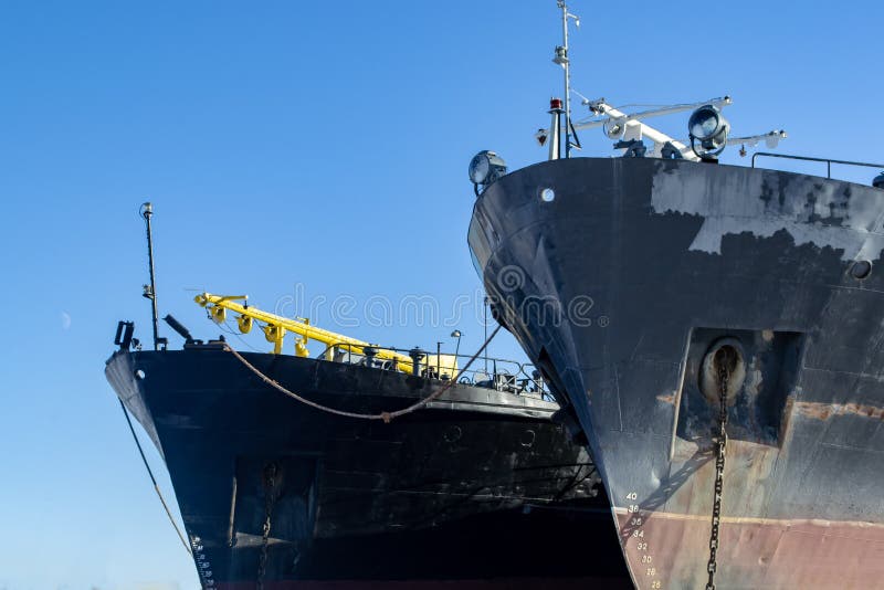 The Bows of a Cargo Ship stock image. Image of canada - 143081993