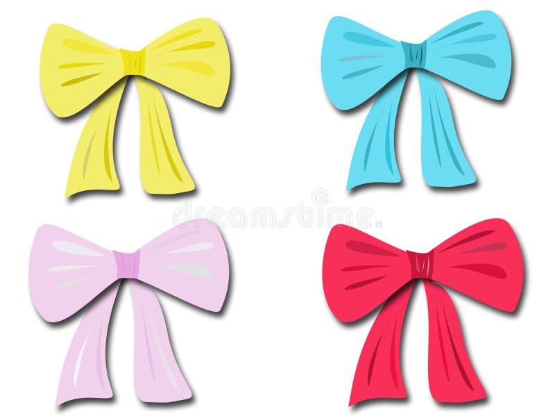 Bows of different colors stock photo. Illustration of element - 87869568