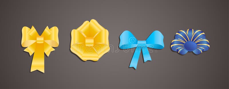 Bows. stock vector. Illustration of ribbons, package - 50287384