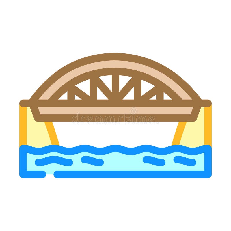 Bowstring Bridge Color Icon Vector Illustration Stock Vector ...