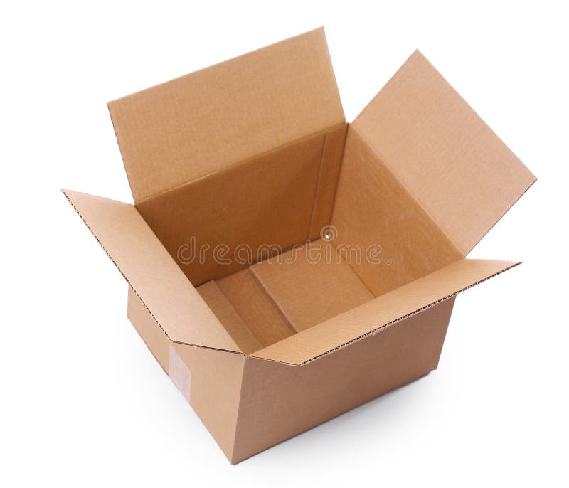 Open cardboard box stock photo. Image of white, open - 10702636