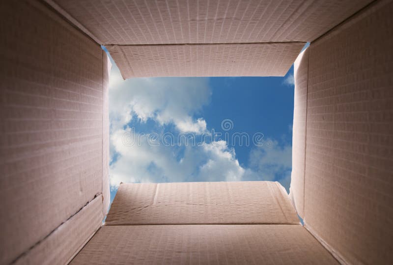 In the box stock photo. Image of cloud, object, packaging - 13994724