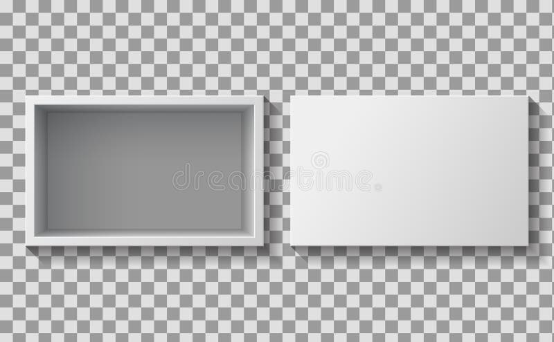 Open Box Top View Realistic Vector Packaging Items Stock Vector ...