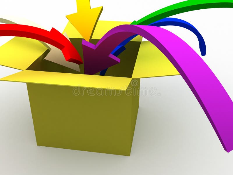 Into the box stock illustration. Illustration of jump - 16325283
