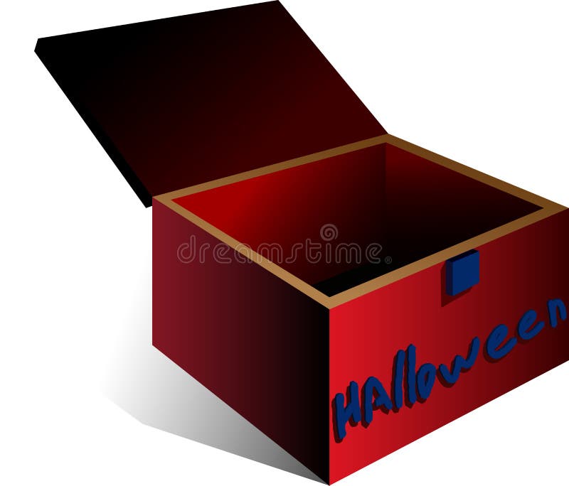 The Box stock vector. Illustration of dark, wooden, halloween - 21261635