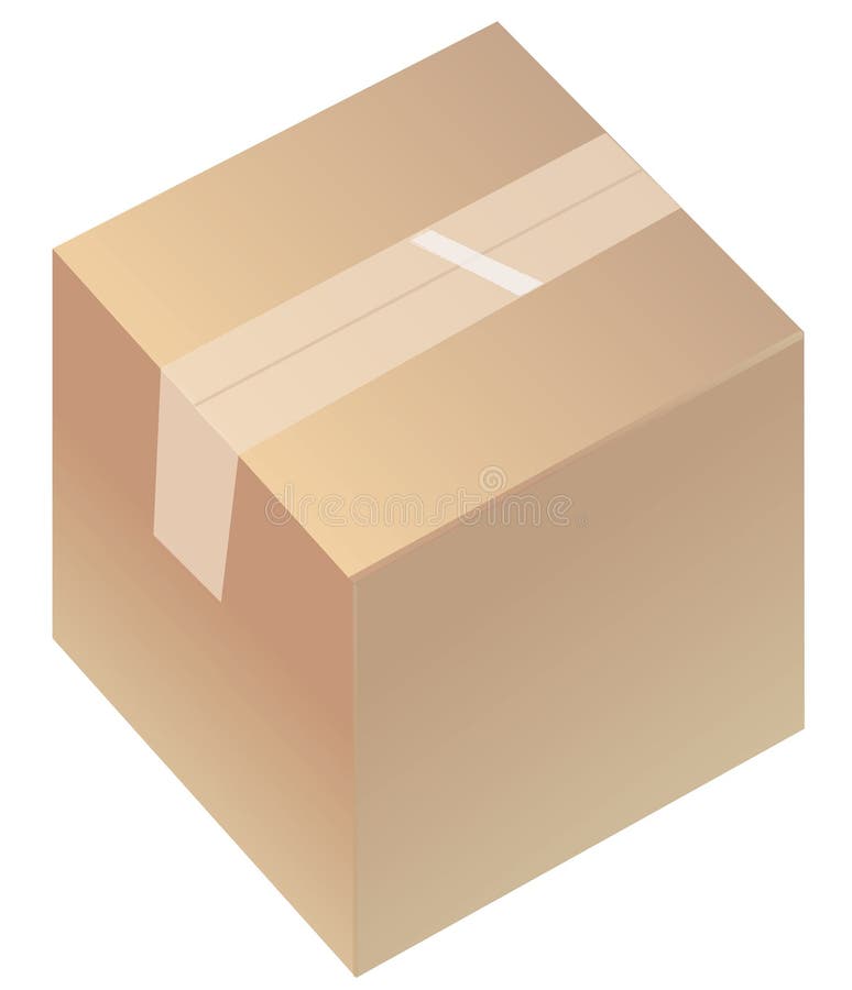 Shoes Box. Cartoon Closed Brown Cardboard Shoebox Stock Vector ...