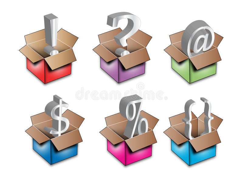 Cardboard Box. Easy Editable Stock Illustration - Illustration of ...
