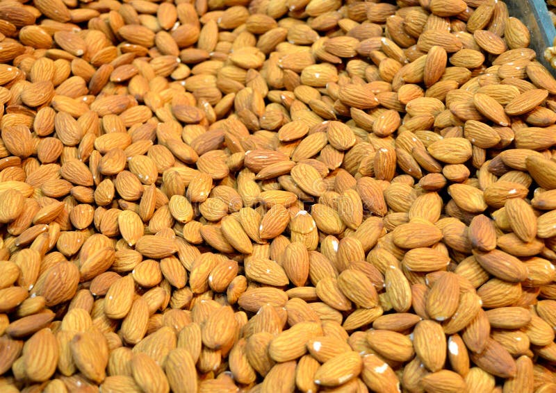 A box of almonds stock photo. Image of white, natural - 117754290