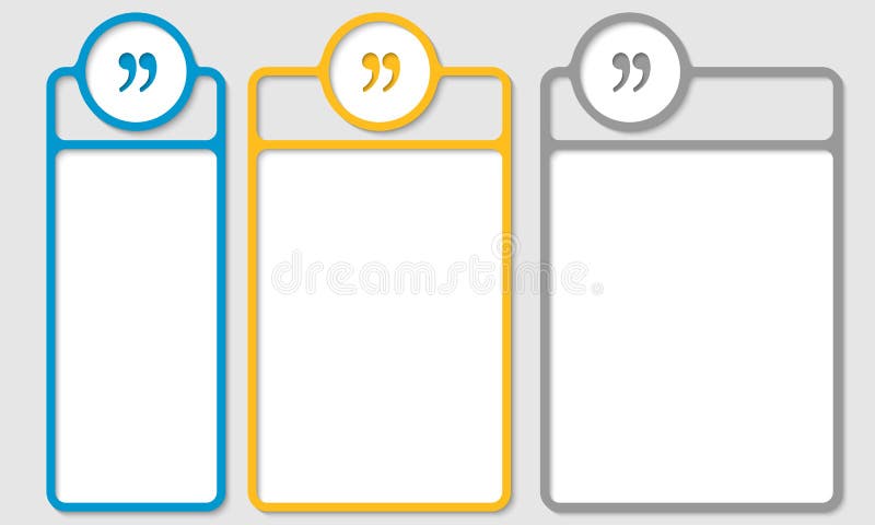 Text Box for Any Text with Quotation Mark Stock Vector - Illustration ...