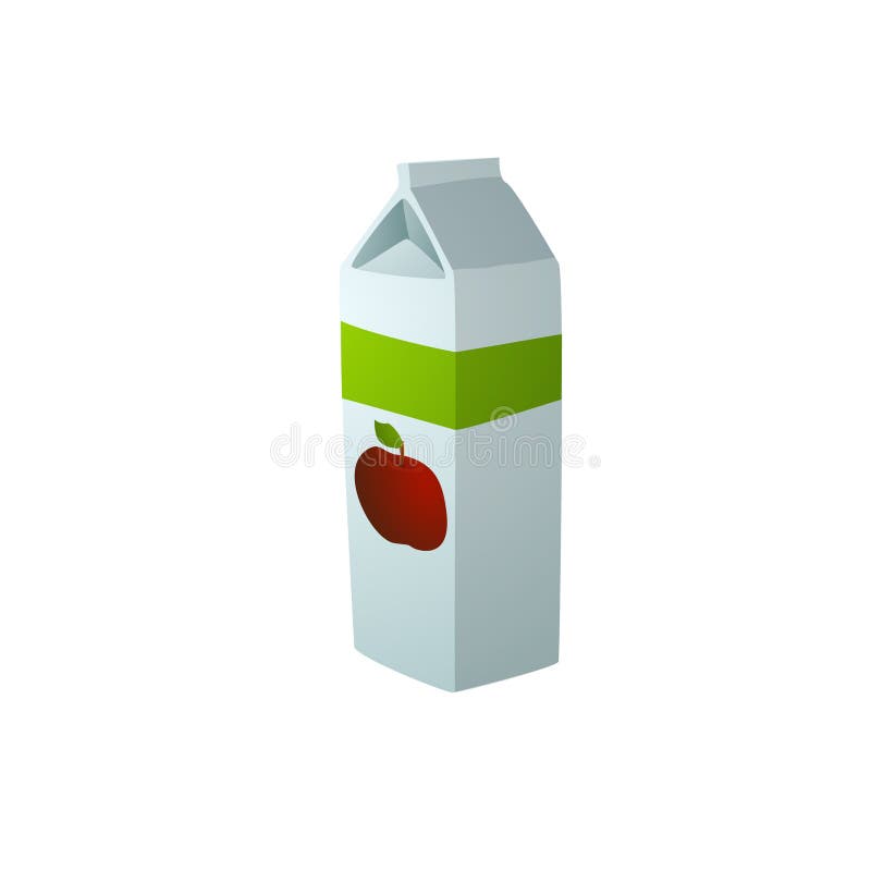 Box of Apple Juice. Simple Cartoon Style. Vector Eps10 Stock Vector ...