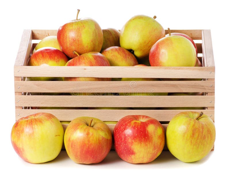 A box of apples stock photo. Image of autumn, meal, crate - 112707040