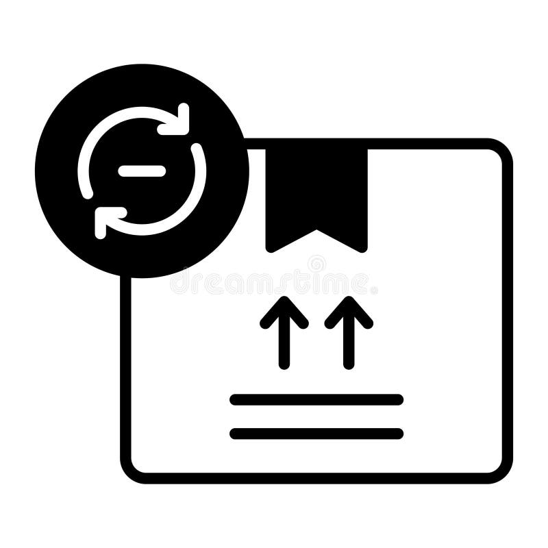 Box with Arrow, Concept Icon of Parcel Return in Trendy Style Stock ...