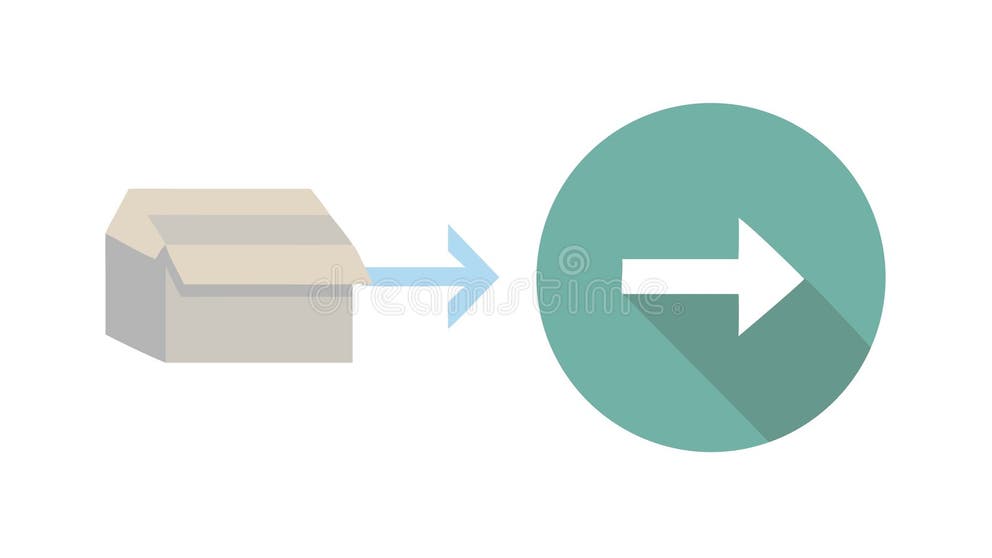 Box with Arrow Icon for Export or Sending, Vector Design Generative AI ...