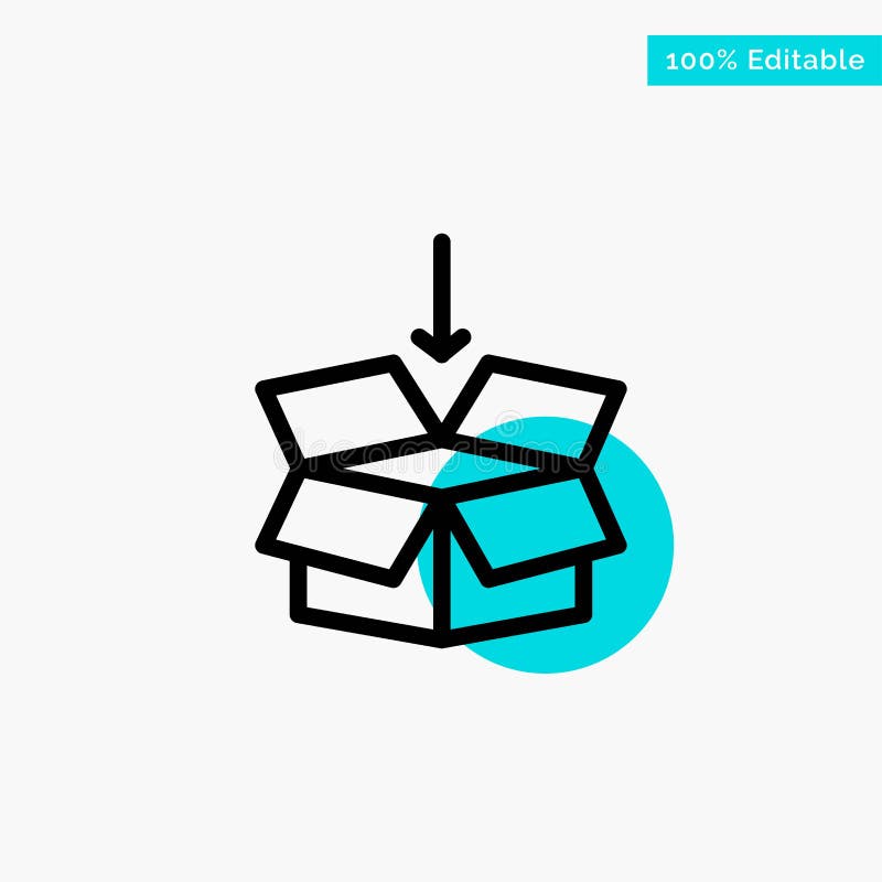 Box, Arrow, Shipping, Education Turquoise Highlight Circle Point Vector ...
