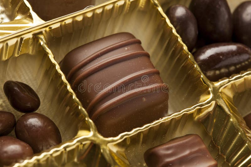 Box of Assorted Chocolates stock image. Image of unhealthy - 28800077