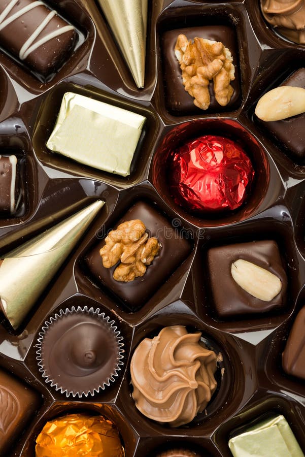 Box of Assorted Chocolates stock image. Image of candy - 41406725
