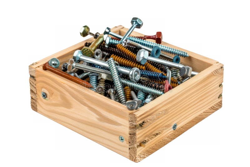 Box of Assorted Nails stock photo. Image of nails, metal - 24345362